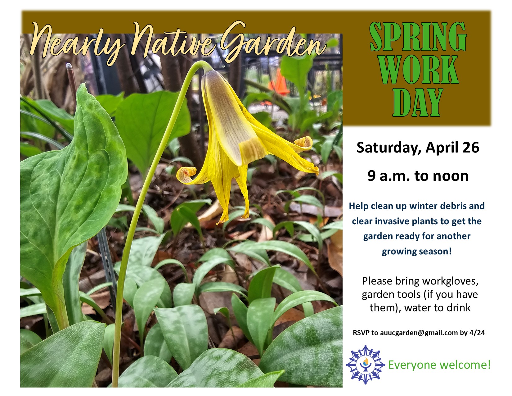 April 26: Nearly Native Garden Spring Work Day – Accotink Unitarian ...
